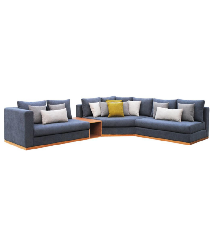 EMY SALON EUROPÉEN +TABLE DE COIN GRIS - Mobilium