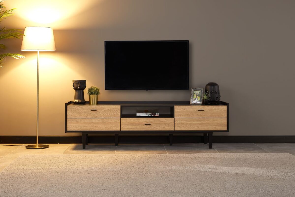 MEUBLE TV BOIS METAL - Mobilium